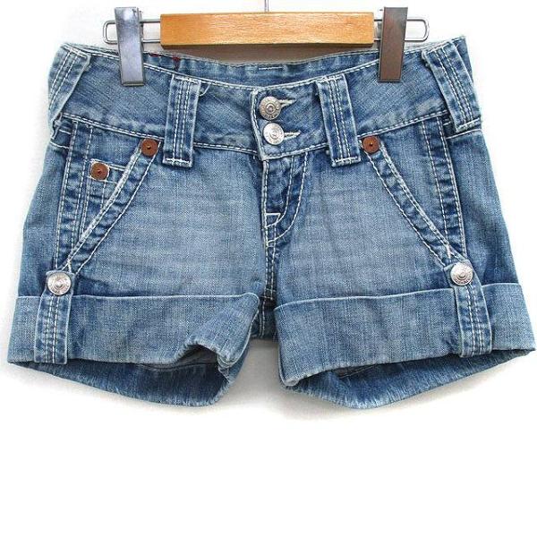 トゥルーレリジョン TRUE RELIGION デニム ショート パンツ ロールアップ 25 ブルー 青 /FT5 レディース【ブランド】トゥルーレリジョン TRUE RELIGION【表記サイズ】25【実寸サイズ】ウエスト：70cm　もも...