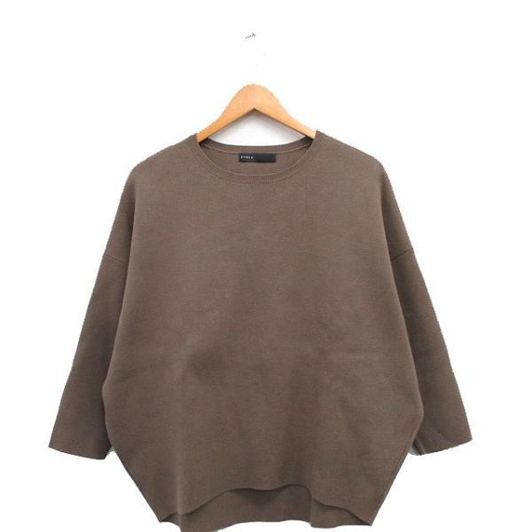 ノーブル NOBLE ニット セーター 長袖 コットン シンプル ブラウン 茶 /KT20 レディース【ブランド】ノーブル NOBLE【表記サイズ】サイズ表記なし。実寸サイズでご確認ください。【実寸サイズ】身幅：約71cm　着丈：約66cm...