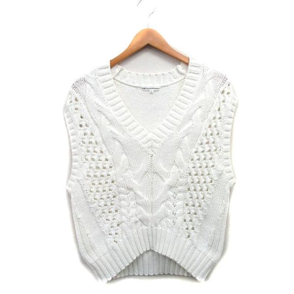 23区 オンワード樫山 ニット ベスト Vネック コットン 38 ホワイト 白 /KT35 レディース【ブランド】23区 オンワード樫山【表記サイズ】38【実寸サイズ】身幅：約52cm　着丈：約56cm　　【素材】綿60％、ポリエステル40...