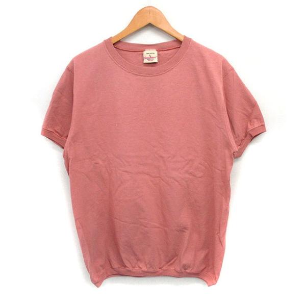 グッドウエア Good wear クルーネック リブ Tシャツ カットソー 半袖 コットン 綿 無地 L コーラル /FT13 レディース【ブランド】グッドウエア Good wear【表記サイズ】L【実寸サイズ】肩幅：44cm　身幅：52c...