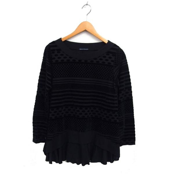 エムビールーカスカシェット MBルーカスカシェット MB LUCAS cachette ベロア チュニック ドット ボーダー ウール混 ボートネック【ブランド】エムビールーカスカシェット MBルーカスカシェット MB LUCAS cache...