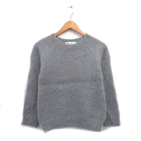 ハーレーオブスコットランド Harley of Scotland ニット セーター 長袖 ウール シンプル グレー 灰 /KT41 レディース【表記サイズ】サイズ表記なし。実寸サイズでご確認ください。【実寸サイズ】身幅：約42cm　着丈：約...