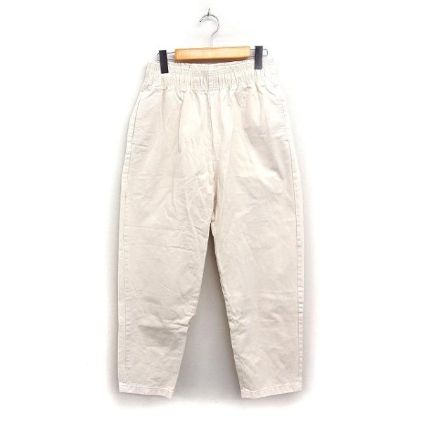 ジーユー GU デニム シェフ パンツ コットン 綿 M ナチュラル /FT36 メンズ レディース【ブランド】ジーユー GU【表記サイズ】M【実寸サイズ】ウエスト：約66-80cm　もも幅：約31cm　裾幅：約18cm　股上：約31cm　...