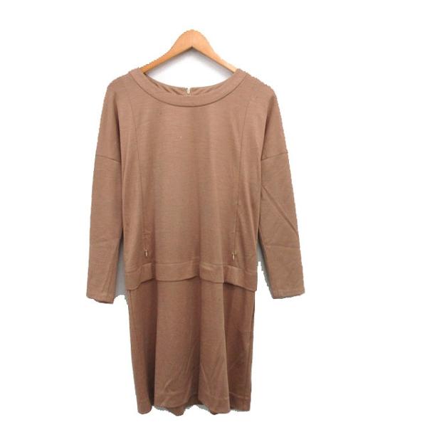 コムサ COMME CA BLANC D'OEUF ワンピース 膝丈 長袖 ウール シンプル M ブラウン 茶 /KT18 レディース【ブランド】コムサ COMME CA【表記サイズ】M〜L【実寸サイズ】身幅：約49cm　着丈：約85cm　...