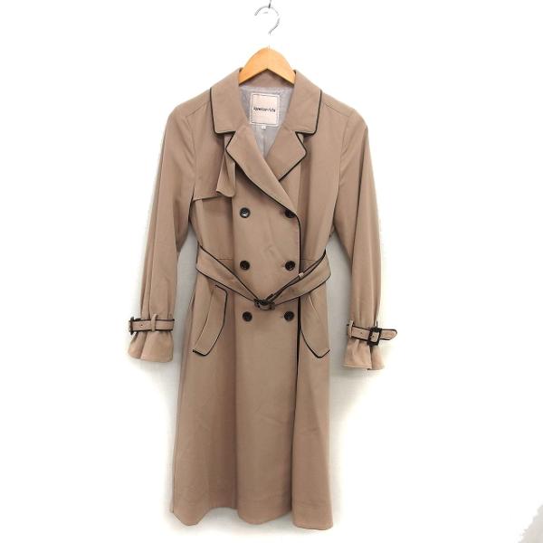 アプワイザーリッシェ Apuweiser-riche バックプリーツ トレンチコート ロング ダブル ベルト 2 ベージュ /NT21 レディース【ブランド】アプワイザーリッシェ Apuweiser-riche【表記サイズ】2【実寸サイズ】...