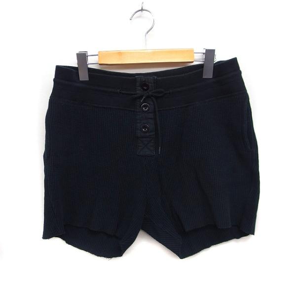 ラウラ Laula イージー ショート パンツ ワッフル コットン 綿 2 ブラック 黒 /FT11 レディース【ブランド】ラウラ Laula【表記サイズ】2【実寸サイズ】ウエスト：約80cm　もも幅：約30cm　裾幅：約28cm　股上：約...