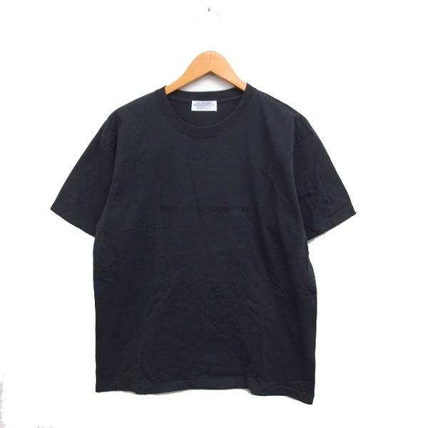 ポエトミーツダブワイズ POET MEETS DUBWISE ロゴプリント Tシャツ 半袖 丸首 コットン F チャコール /FT15 レディース【表記サイズ】F【実寸サイズ】肩幅：約50cm　身幅：約52cm　袖丈：約20cm　着丈：約6...