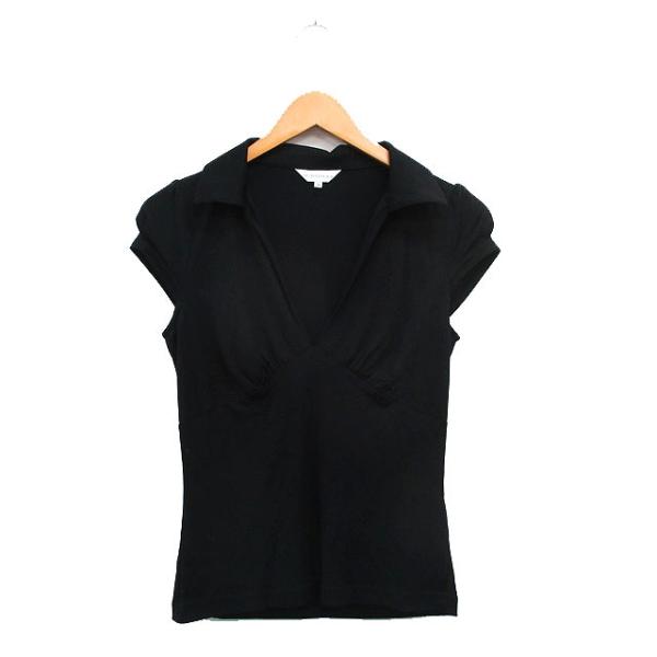 エムプルミエ M-Premier カットソー Tシャツ 半袖 Vネック シンプル 38 ブラック 黒 /KT30 レディース【ブランド】エムプルミエ M-Premier【表記サイズ】38【実寸サイズ】肩幅：約32cm　身幅：約37cm　着丈...