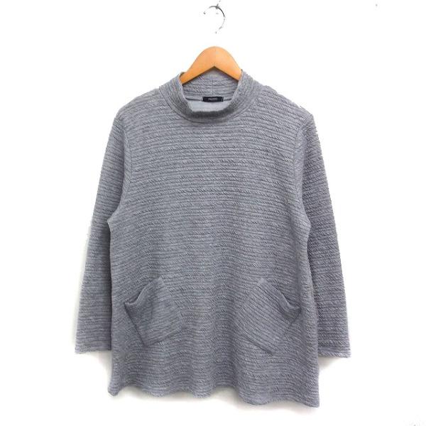 PREZZO ハイネック チュニック 長袖 ゆったり LL グレー 灰 /FT44 レディース【表記サイズ】LL【実寸サイズ】肩幅：約40cm　身幅：約52cm　袖丈：約56cm　着丈：約69cm　　【素材】ポリエステル80％、 レーヨン1...