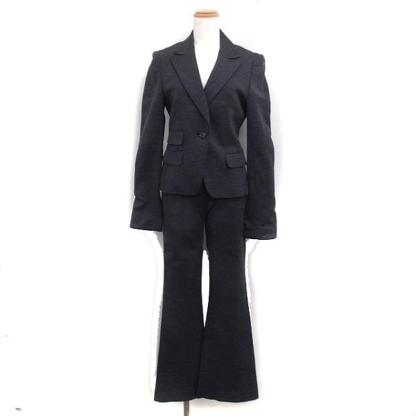 マイケルコース MICHAEL KORS パンツスーツ テーラードジャケット フレア パンツ 無地 ウール 2 グレー 灰 /FT28 レディース【ブランド】マイケルコース MICHAEL KORS【表記サイズ】2【実寸サイズ】ジャケット ...