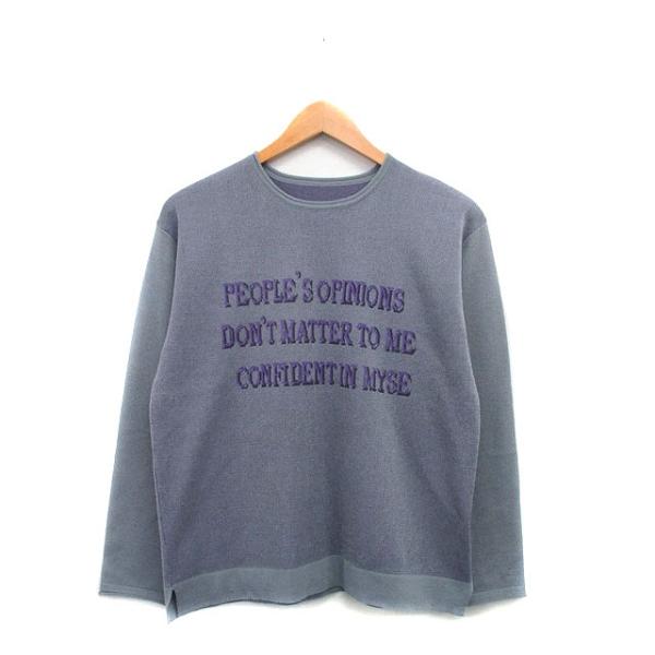 アデッソローラ ADESSO LORA ニット セーター 長袖 文字 パープル 紫 /KT17 レディース【表記サイズ】サイズ表記なし。実寸サイズでご確認ください。【実寸サイズ】肩幅：約45cm　身幅：約52cm　着丈：約57cm　袖丈：約...