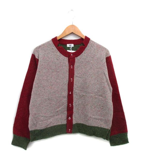 未使用品 アイアムアイ I am I IN FACT... タグ付き カーディガン 長袖 ウール F レッド 赤 /KT21 レディース【ブランド】アイアムアイ I am I【表記サイズ】F【実寸サイズ】肩幅：約43cm　身幅：約53cm　...