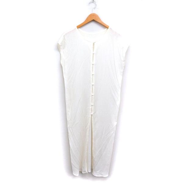 グリーンレーベルリラクシング ユナイテッドアローズ 楊柳 ワンピース ロング丈 フレンチスリーブ 無地 綿 ホワイト 白 /FT36 レディース【ブランド】グリーンレーベルリラクシング ユナイテッドアローズ green label rela...