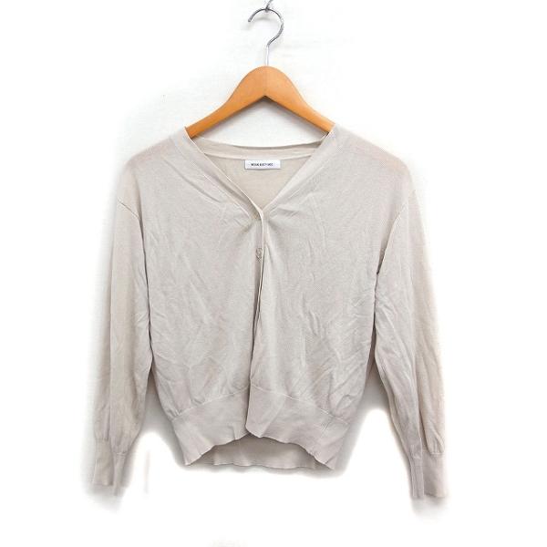 ナチュラルビューティーベーシック NATURAL BEAUTY BASIC ニット カーディガン Vネック 無地 M ベージュ /FT32 レディース【ブランド】ナチュラルビューティーベーシック NATURAL BEAUTY BASIC【表...