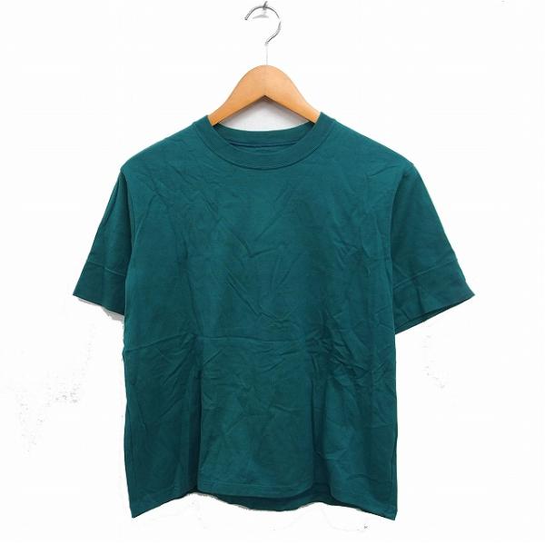マルシャルテル MARECHAL TERRE バックロゴ Tシャツ カットソー 半袖 丸首 コットン 綿 2 グリーン 緑 /FT32 レディース【ブランド】マルシャルテル MARECHAL TERRE【表記サイズ】2【実寸サイズ】肩幅：約...
