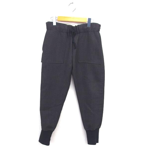 イッペイ タケイ ippei takei ジョガーパンツ ロング 厚手 腰ひも 裾リブ ウール チャコールグレー /TT レディース【ブランド】イッペイ タケイ ippei takei【表記サイズ】サイズ表記なし(実寸サイズをご確認ください...