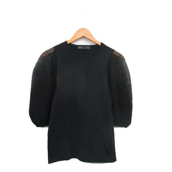 ノーブル NOBLE カットソー Tシャツ 七分袖 コットン シンプル ブラック 黒 /KT35 レディース【ブランド】ノーブル NOBLE【表記サイズ】サイズ表記なし。実寸サイズでご確認ください。【実寸サイズ】肩幅：約29cm　身幅：約3...