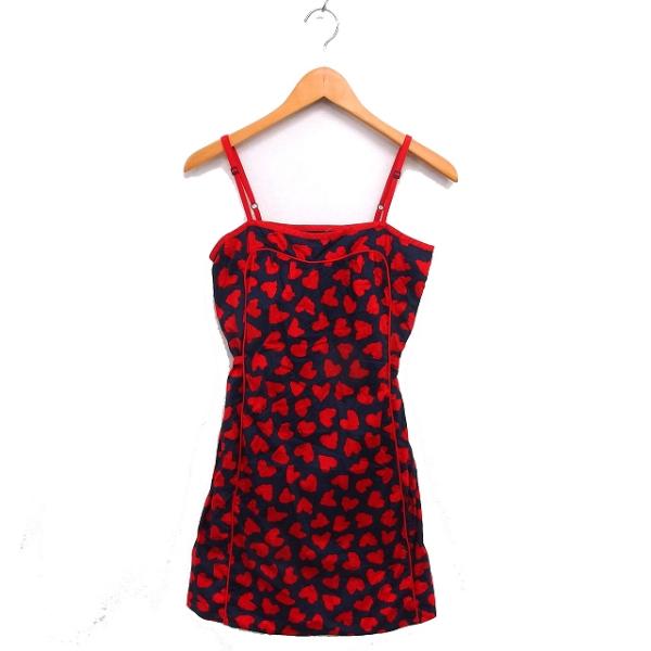 マークバイマークジェイコブス MARC by MARC JACOBS 国内正規品 キャミワンピース フレア ミニ リボン ハート柄 コットン 綿 2 赤【ブランド】マークバイマークジェイコブス MARC by MARC JACOBS【表記サ...