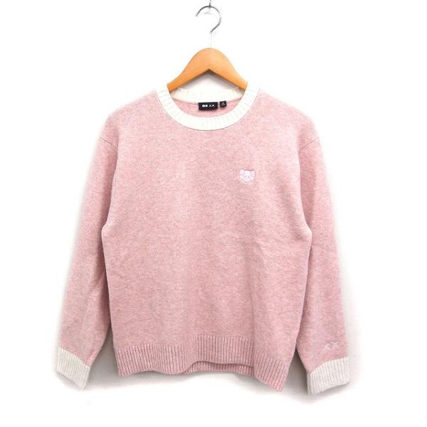 ユニクロ UNIQLO 子供服 カウズ ウィンター スフレヤーンクルーネックセーター 160 ピンク /FT19 キッズ【ブランド】ユニクロ UNIQLO【表記サイズ】160【実寸サイズ】肩幅：43cm　身幅：48.5cm　袖丈：54cm　...