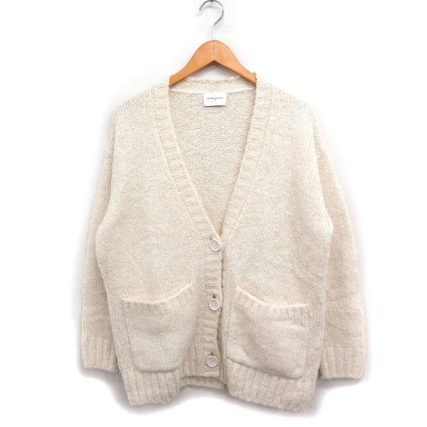 ユナイテッドアローズ UNITED ARROWS アルパカ混 ニット カーディガン Vネック 無地 アイボリー 白 /FT43 レディース【ブランド】ユナイテッドアローズ UNITED ARROWS【表記サイズ】記載なし【実寸サイズ】肩幅：...