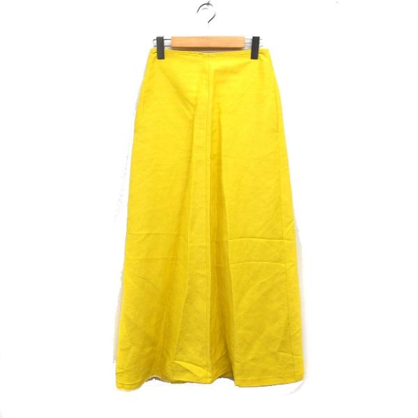 ユナイテッドアローズ UNITED ARROWS リネン フレア スカート ロング マキシ丈 無地 36 イエロー 黄 /FT46 レディース【ブランド】ユナイテッドアローズ UNITED ARROWS【表記サイズ】36【実寸サイズ】ウエス...
