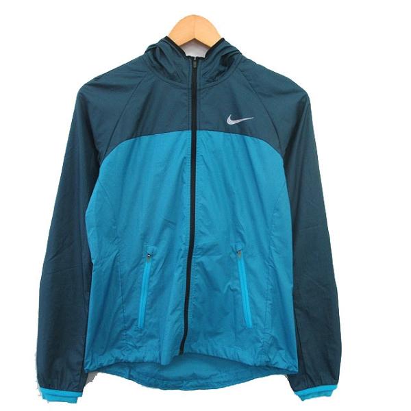 ナイキ NIKE RUNNING 国内正規品 スポーツウェア フード付き フルジップ ロゴ S ブルー 青 /KT1 レディース【ブランド】ナイキ NIKE【表記サイズ】S【実寸サイズ】身幅：約45cm　着丈：約63cm　ゆき丈：約82cm...