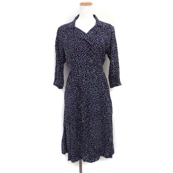 コントワーデコトニエ COMPTOIR DES COTONNIERS ドット カシュクール ワンピース 5分袖 ロング レーヨン 7 ネイビー 紺 /FT17 レディース【ブランド】コントワーデコトニエ COMPTOIR DES COTON...