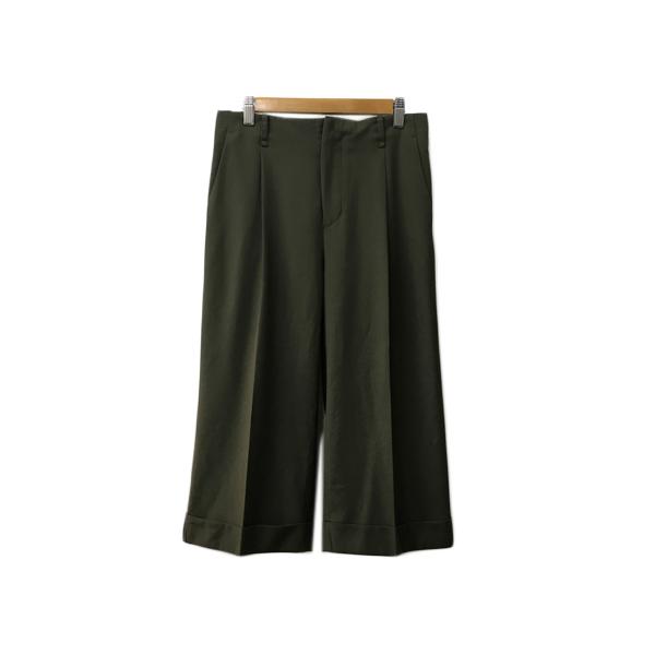 ラボラトリーワーク laboratory work パンツ クロップド ワイド タック センタープレス 無地 S 緑 グリーン レディース【ブランド】ラボラトリーワーク laboratory work【表記サイズ】S【実寸サイズ】ウエスト：...