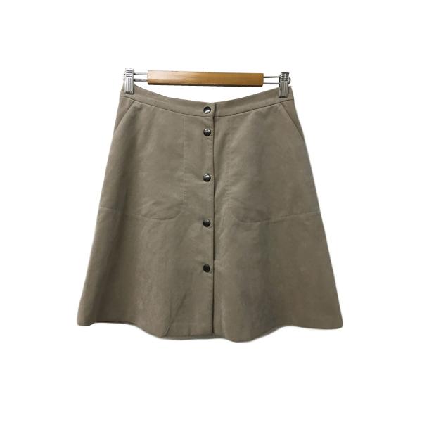 アメリカンラグシー AMERICAN RAG CIE スカート 台形 ミニ 無地 スエード調 ボタンダウン 0 ベージュ レディース【ブランド】アメリカンラグシー AMERICAN RAG CIE【表記サイズ】0(実寸サイズをご確認ください...