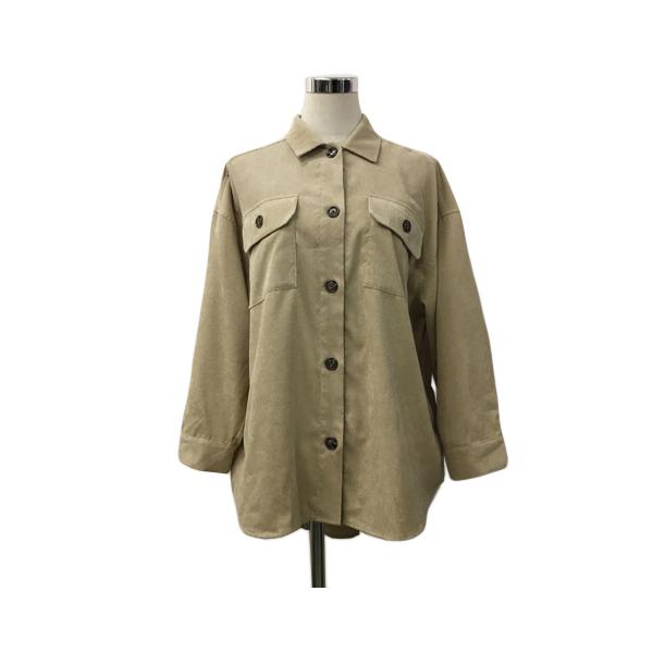 ナイスクラップ NICE CLAUP continuer de シャツ スタンダード コーデュロイ 長袖 ベージュ レディース【ブランド】ナイスクラップ NICE CLAUP【表記サイズ】表記タグがございません。(実寸サイズをご確認ください...