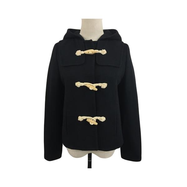 リズムオブライフ RHYTHM OF LIFE コート ダッフルコート ショート 無地 ウール 長袖 S 黒 ブラック レディース【ブランド】リズムオブライフ RHYTHM OF LIFE【表記サイズ】S【実寸サイズ】肩幅：37cm　身幅：...