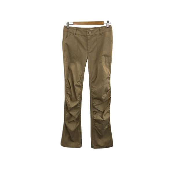 ピエスモンテ PIECE MONTEE パンツ ストレート ロング ギャザー 無地 スリット 38 茶 ブラウン レディース【ブランド】ピエスモンテ PIECE MONTEE【表記サイズ】38(実寸サイズをご確認ください。)【実寸サイズ】ウ...