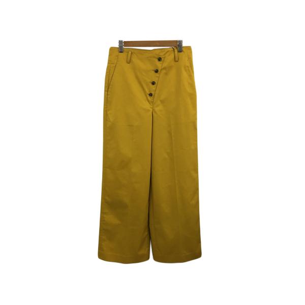 未使用品 エンスウィート レナウン ensuite パンツ ワイド ロング ハイウエスト センタ―プレス 無地 2 黄 イエロー レディース【ブランド】エンスウィート レナウン ensuite【表記サイズ】2(実寸サイズをご確認ください。)...