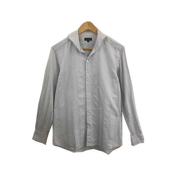 ジョセフオム JOSEPH HOMME シャツ カジュアル オープンカラー シャドーストライプ 長袖 46 グレー メンズ【ブランド】ジョセフオム JOSEPH HOMME【表記サイズ】46(実寸サイズをご確認ください。)【実寸サイズ】肩幅...