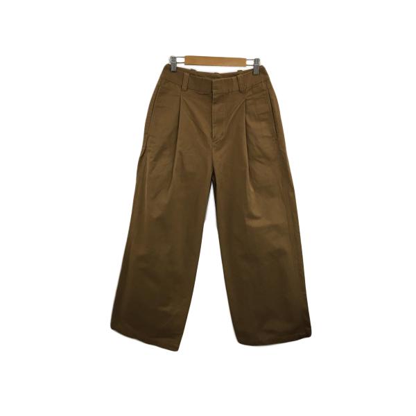 フリークル FRECKLE パンツ ワイド ロング タック 無地 FREE 茶 ブラウン レディース【表記サイズ】FREE(実寸サイズをご確認ください。)【実寸サイズ】ウエスト：64cm　もも幅：30cm　裾幅：28cm　股上：32cm　股...