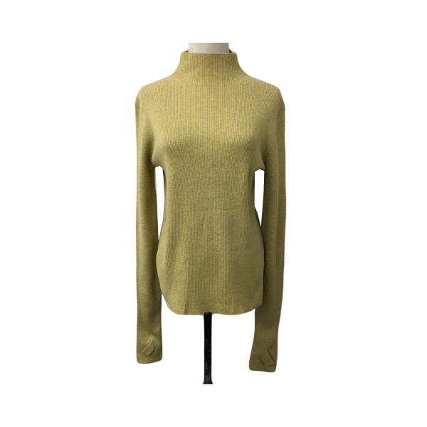 カベサロッソ CAVEZA ROSSO セーター ニット プルオーバー ハイネック リブ 長袖 F 黄 イエロー レディース【表記サイズ】F(実寸サイズをご確認下さい。)【実寸サイズ】肩幅：38cm　身幅：42cm　袖丈：74cm　総丈：6...