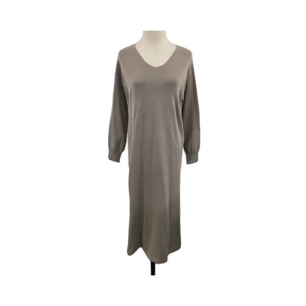 ランドワーズ flaix ワンピース フレア ニット ロング 切替 長袖 S グレー レディース【表記サイズ】S【実寸サイズ】身幅：49cm　総丈：113cm　ゆき丈73cm　【素材】本体 綿100％　別布(プリーツ部分) ポリエステル91...