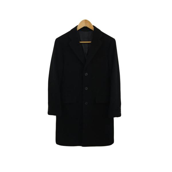 アーバンリサーチ URBAN RESEARCH コート チェスター シングル ロング ウール 無地 長袖 S 黒 ブラック メンズ【ブランド】アーバンリサーチ URBAN RESEARCH【表記サイズ】S【実寸サイズ】肩幅：40cm　身幅：...