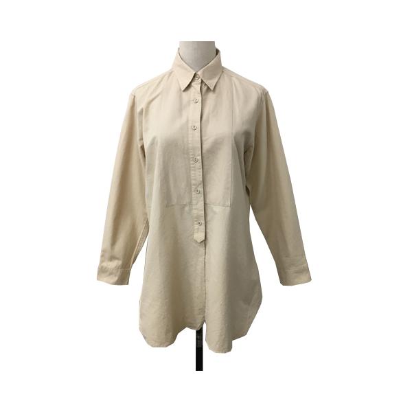 ユニクロ UNIQLO INES DELA FRESSANGE チュニック シャツ スタンダート 無地 長袖 M ベージュ レディース【ブランド】ユニクロ UNIQLO【表記サイズ】M【実寸サイズ】肩幅：43cm　身幅：52cm　着丈：85...