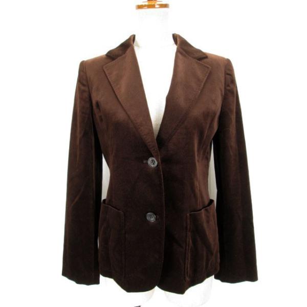 ヴォイスメール VOICEMAIL ジャケット テーラード ベロア 38 茶 ブラウン レディース【ブランド】ヴォイスメール VOICEMAIL【表記サイズ】38【実寸サイズ】肩幅：38cm　身幅：46cm　袖丈：60cm　着丈：60cm　...