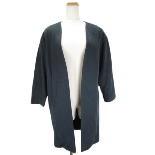 ディーアンドエーダニーアンド DandA by danny&amp;anne コート トッパー アンゴラ混 F 紺 レディース【表記サイズ】F【実寸サイズ】身幅：53cm　着丈：86cm　ゆき丈：72cm　　【素材】本体 アクリル80% ナ...