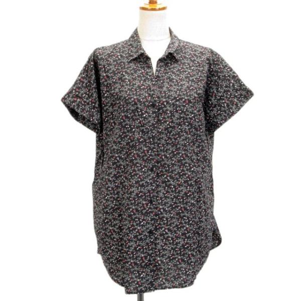 レプシィム ローリーズファーム LEPSIM LOWRYS FARM ブラウス シャツ 花柄 オープンカラー 半袖 F 黒 レディース【ブランド】レプシィム ローリーズファーム LEPSIM LOWRYS FARM【表記サイズ】F【実寸サイ...