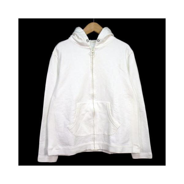 JACK FOLEY ジャックフォーリー チャオパニック パーカー フルジップ ダメージ加工 スウェット S 白 ホワイト レディース【表記サイズ】S【実寸サイズ】身幅：106cm　着丈：60cm　ゆき丈：80cm　　【素材】綿100%【色...