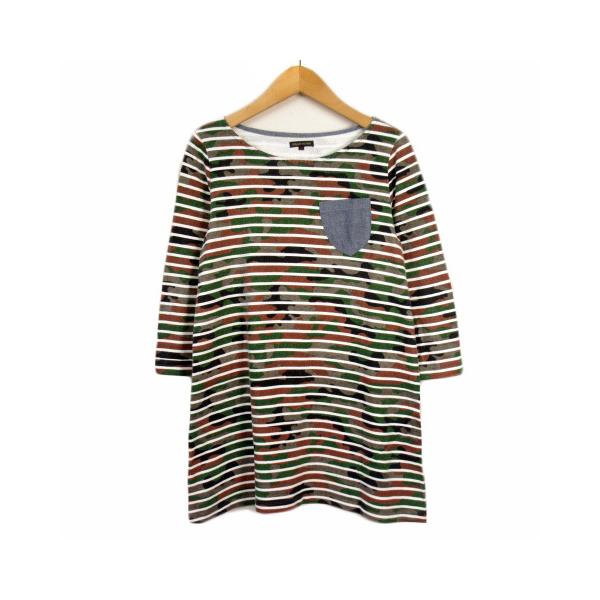 ラギッドファクトリー RUGGED FACTORY Tシャツ カットソー ボーダー 迷彩 カモフラ M マルチカラー レディース【ブランド】ラギッドファクトリー RUGGED FACTORY【表記サイズ】M【実寸サイズ】肩幅：35cm　身幅...