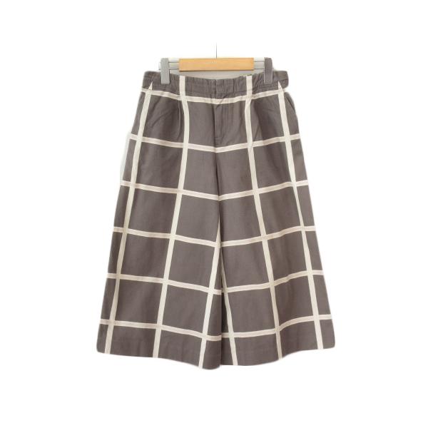 LE TiROiR de DRESSTERIOR ルティロワドゥドレステリア パンツ クロップド ウィンドウペン M グレー レディース【表記サイズ】M【実寸サイズ】ウエスト：68cm　もも幅：37cm　裾幅：35cm　股上：32cm　股下...