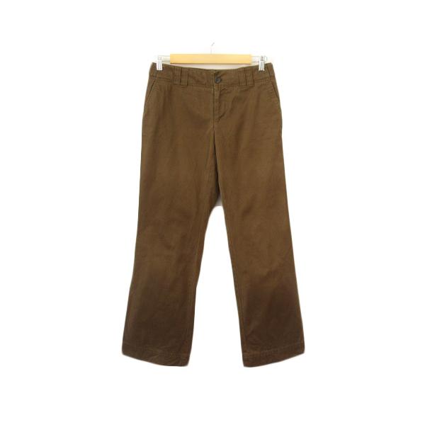 エディーバウアー EDDIE BAUER SPECIALLY DYED パンツ ストレート コットン 6 茶 ブラウン レディース【ブランド】エディーバウアー EDDIE BAUER【表記サイズ】6【実寸サイズ】ウエスト：74cm　もも幅：...