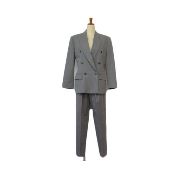 BECAUSE スーツ ジャケット パンツ ウール M グレー レディース【表記サイズ】M【実寸サイズ】ジャケット 肩幅：43cm　ジャケット 身幅：53cm　ジャケット 袖丈：56.5cm　ジャケット 着丈：68cm　パンツ ウエスト：6...