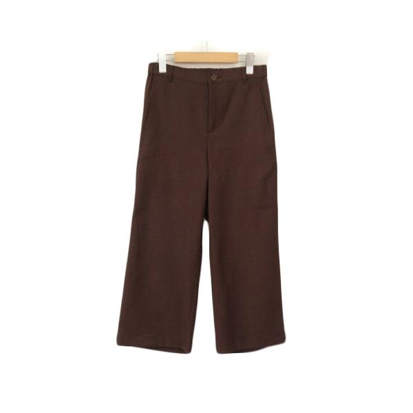 シンプルライフ SIMPLE LIFE レナウン パンツ クロップド リネン混 9 茶 ブラウン レディース【表記サイズ】9【実寸サイズ】ウエスト：66cm　もも幅：31cm　裾幅：24.5cm　股上：28cm　股下：54cm　　【素材】ポ...