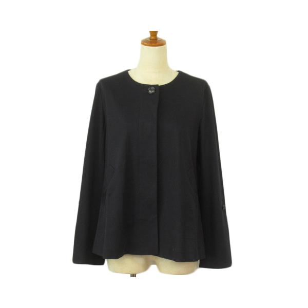 C'est Privee セプリべ レナウン ジャケット ノーカラー コットン 11 紺 ネイビー レディース【表記サイズ】11【実寸サイズ】肩幅：40cm　身幅：49cm　袖丈：59cm　着丈：62cm　　【素材】綿73% キュプラ27%...