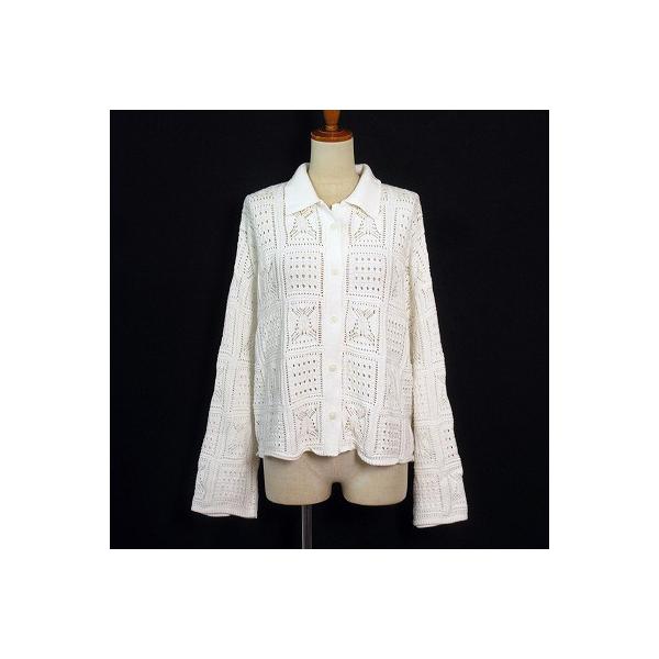 レプシィム ローリーズファーム LEPSIM LOWRYS FARM カーディガン ニット 透かし編み クロシェ コットン F 白 ホワイト レディース【ブランド】レプシィム ローリーズファーム LEPSIM LOWRYS FARM【表記サ...